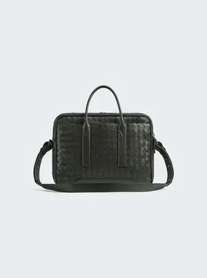 Bottega Veneta Soft Intrecciato Leather Briefcase