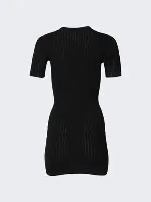 Alexander Wang V-neck Pointelle Dress With Zip