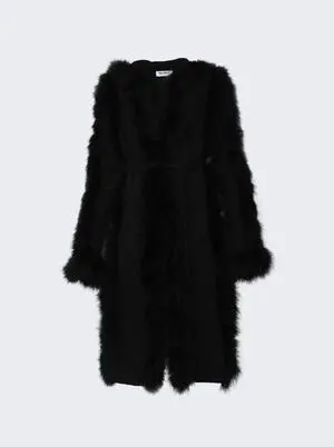 Attico Long Coat - Black