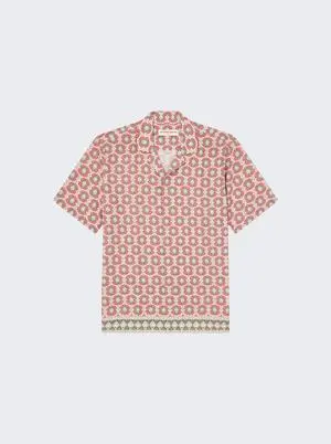 Orlebar Brown Maitan Passetto Short Sleeve Shirt Vermillion