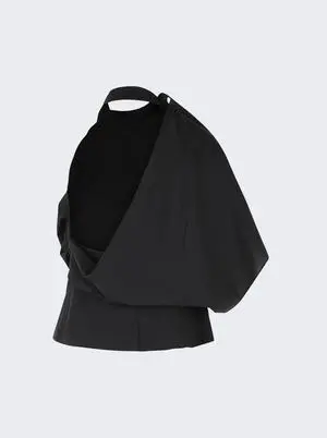 RÓHE Draped Open Back Top Night