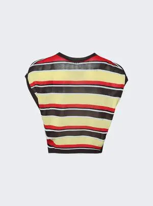 Rabanne Striped Knit Top Yellow