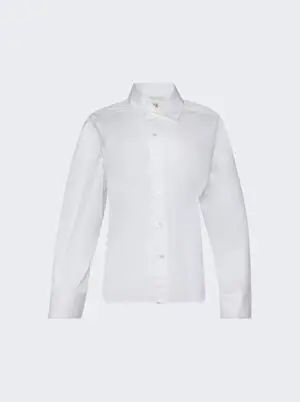 RÓHE Uneven Collar Shirt Optic - White