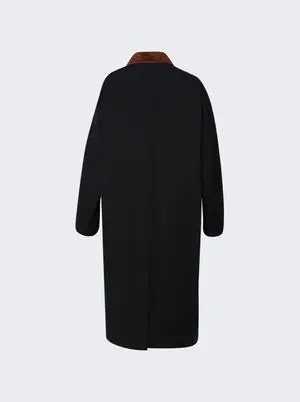 RÓHE Suede Collar Wool Coat