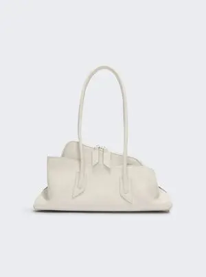 Attico La Passeggiata Small' Top Handle Bag Ice Leather - White