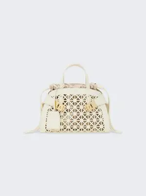 FERRAGAMO Laser Cut Mini Hug Handbag Blue