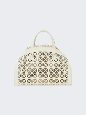 FERRAGAMO Laser Cut Mini Hug Handbag - Blue