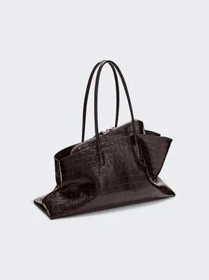 Attico La Passeggiata Medium' Top Handle Bag Suede - Brown