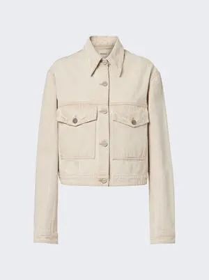 Khaite Collared Denim Jacket - Beige