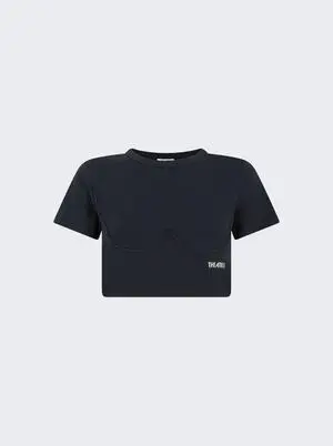 Attico Cropped Tee - Black