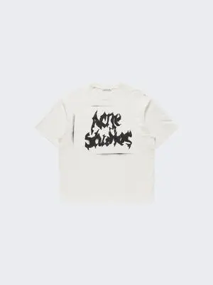 Acne Studios Gothic Logo Tee Dusty - White