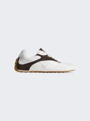 Bottega Veneta Orbit Flash Sneaker Optic And Espresso - White