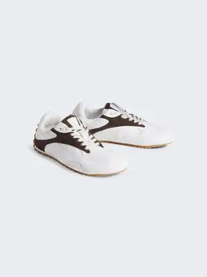 Bottega Veneta Orbit Flash Sneaker Optic And Espresso