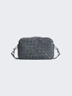 Bottega Veneta Small Intrecciato Camera Bag - Grey