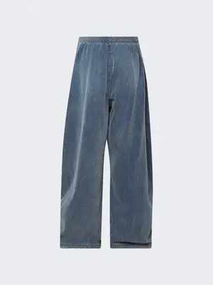 Alexander Wang Brushed Denim Sweatpant With Elasticated Waist Washed Light