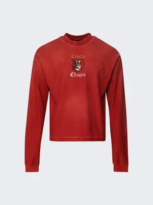CRAZY CLOWN L.A. Palais Royal Assemblage Long Sleeve Tee - Red