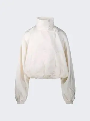 RÃHE Silk Blouson Anorak - Cream