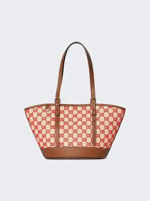 Gucci Woven Small Tote Bag - Orange