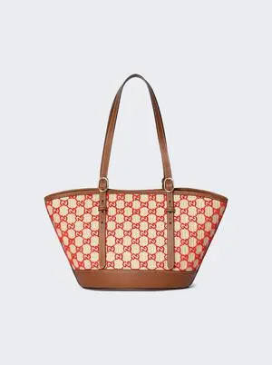 Gucci Woven Small Tote Bag - Orange