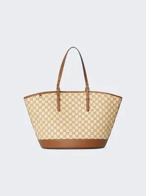 Gucci Woven Tote Bag - Tan