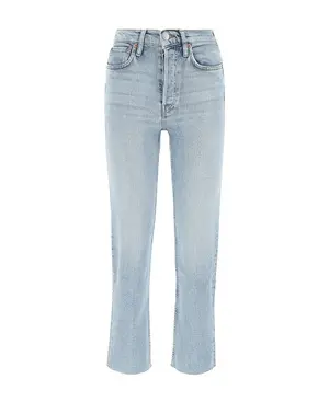 RE/DONE Mid-rise Straight Leg Jeans - Gray