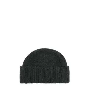 DRUMOHR Cashmere Ribbed Hat - Black