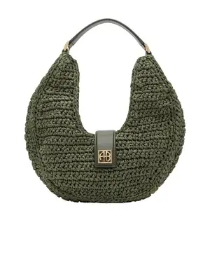 ANINE BING Lou Logo Plaque Shoulder Bag