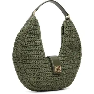 ANINE BING Lou Logo Plaque Shoulder Bag