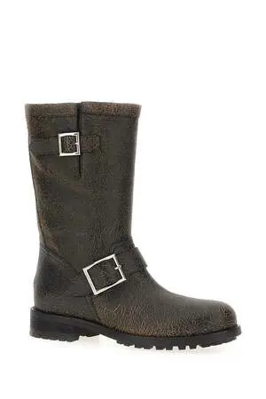 JIMMY CHOO Biker Mid Calf Boots