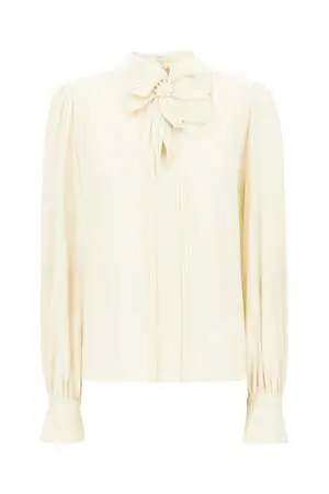 Valentino Garavani Long Sleeve Blouse With Bow Detail - Multicolor