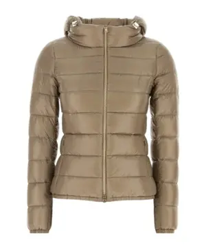 Herno Hooded Quilted Jacket - Brown