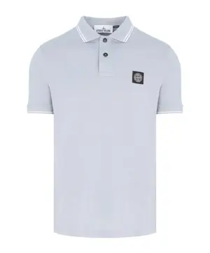 Stone Island Compass-motif Polo Shirt - Grey