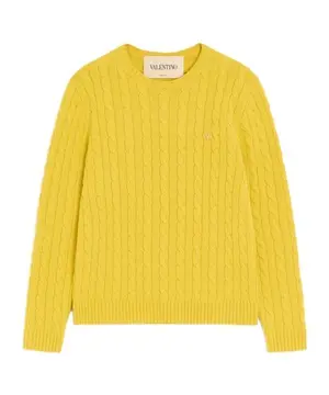 Valentino Garavani Long-sleeved Sweater - Yellow