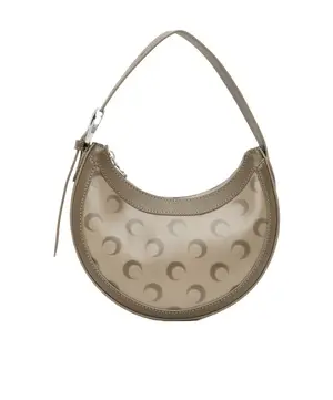 MARINE SERRE Faded Leather Moon Eclips Mini Bag
