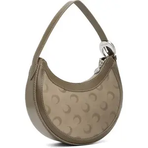 MARINE SERRE Faded Leather Moon Eclips Mini Bag