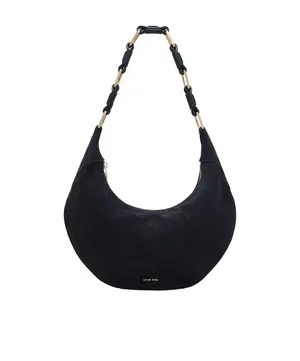 ANINE BING Kate Logo Stamp Shoulder Bag - Navy