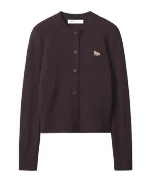 Maison Kitsuné Baby Fox Lambswool Fitted Cardigan