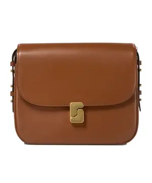 Soeur Flap Front Crossbody Bag - Brown