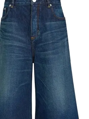Alaïa Palazzo Denim Culottes - Light Blue