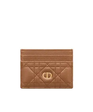 Dior Caro Freesia Card Holder - Brown