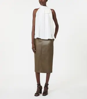 Max Mara Silk Tie-neck Blouse