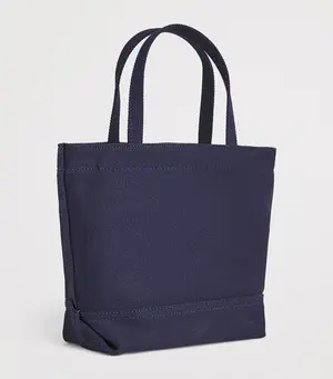 Harrods Small Cotton Embroidered Logo Tote Bag