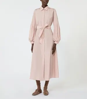 Max Mara Taffeta Maxi Shirt Dress