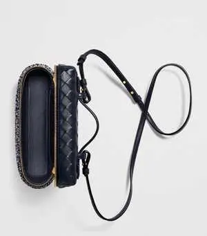 Bottega Veneta Rafia Bang Bang Vanity Case Bag