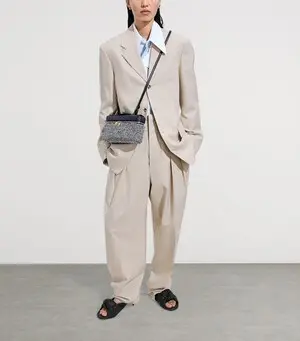 Bottega Veneta Rafia Bang Bang Vanity Case Bag