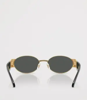 Versace Steel Oval Sunglasses