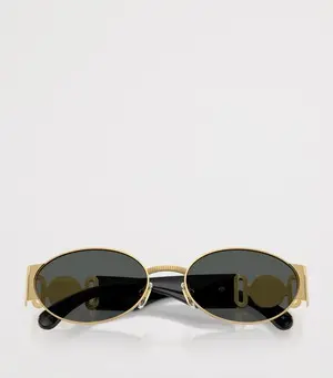 Versace Steel Oval Sunglasses