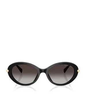 Michael Kors Rockaway Oval Sunglasses - Black
