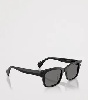 Oliver Spencer Ryce Rectangle Sunglasses - Black