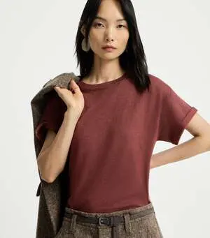 Brunello Cucinelli Cashmere-silk-blend Sparkling Knitted T-shirt